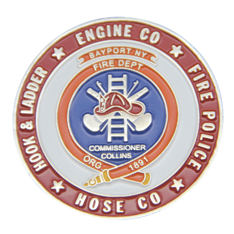 Personalised custom metal zinc alloy fire department firefighter ...